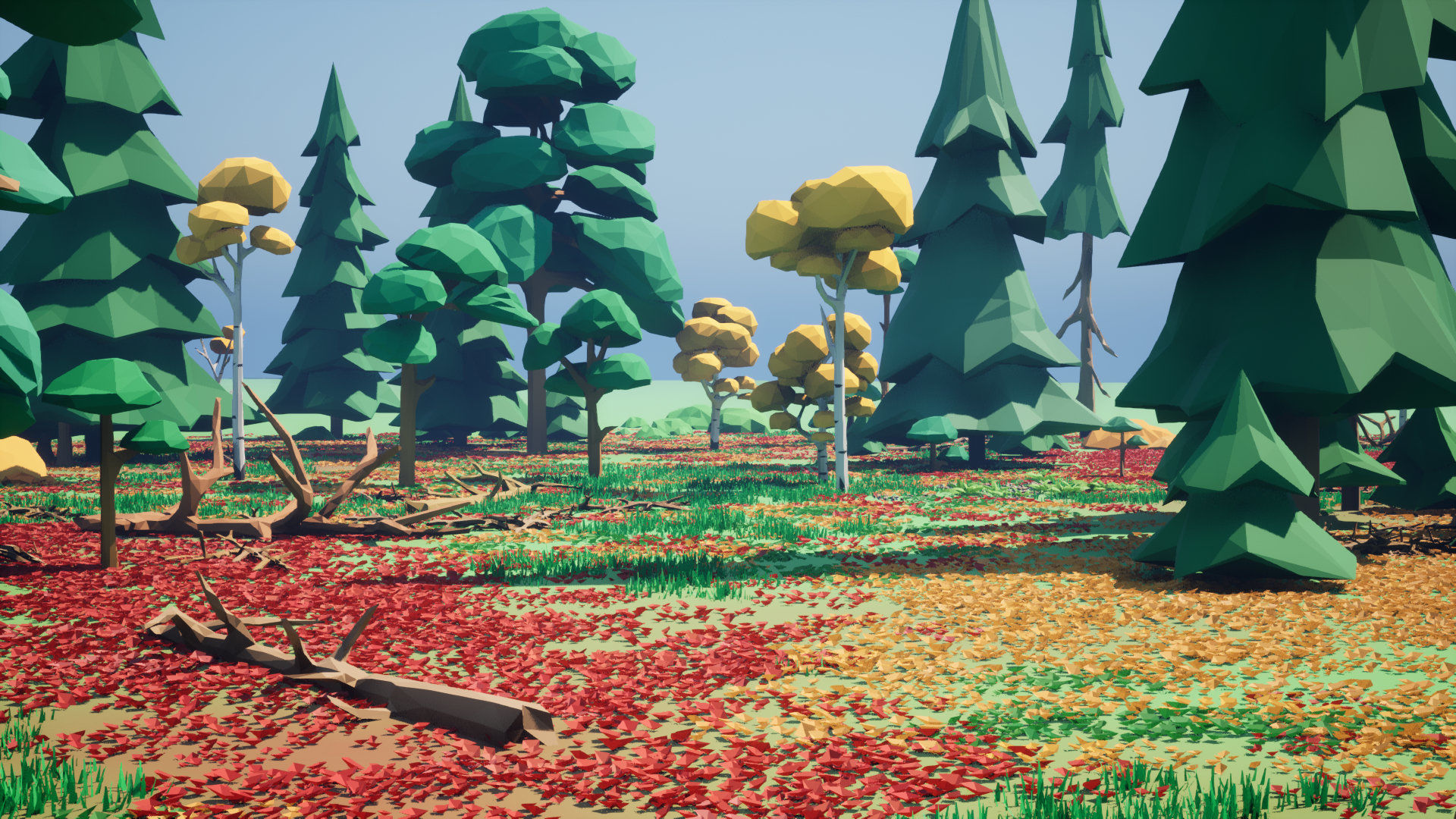 3D model Lowpoly Foliage Pack - Needleleaf Forest VR / AR / low-poly ...