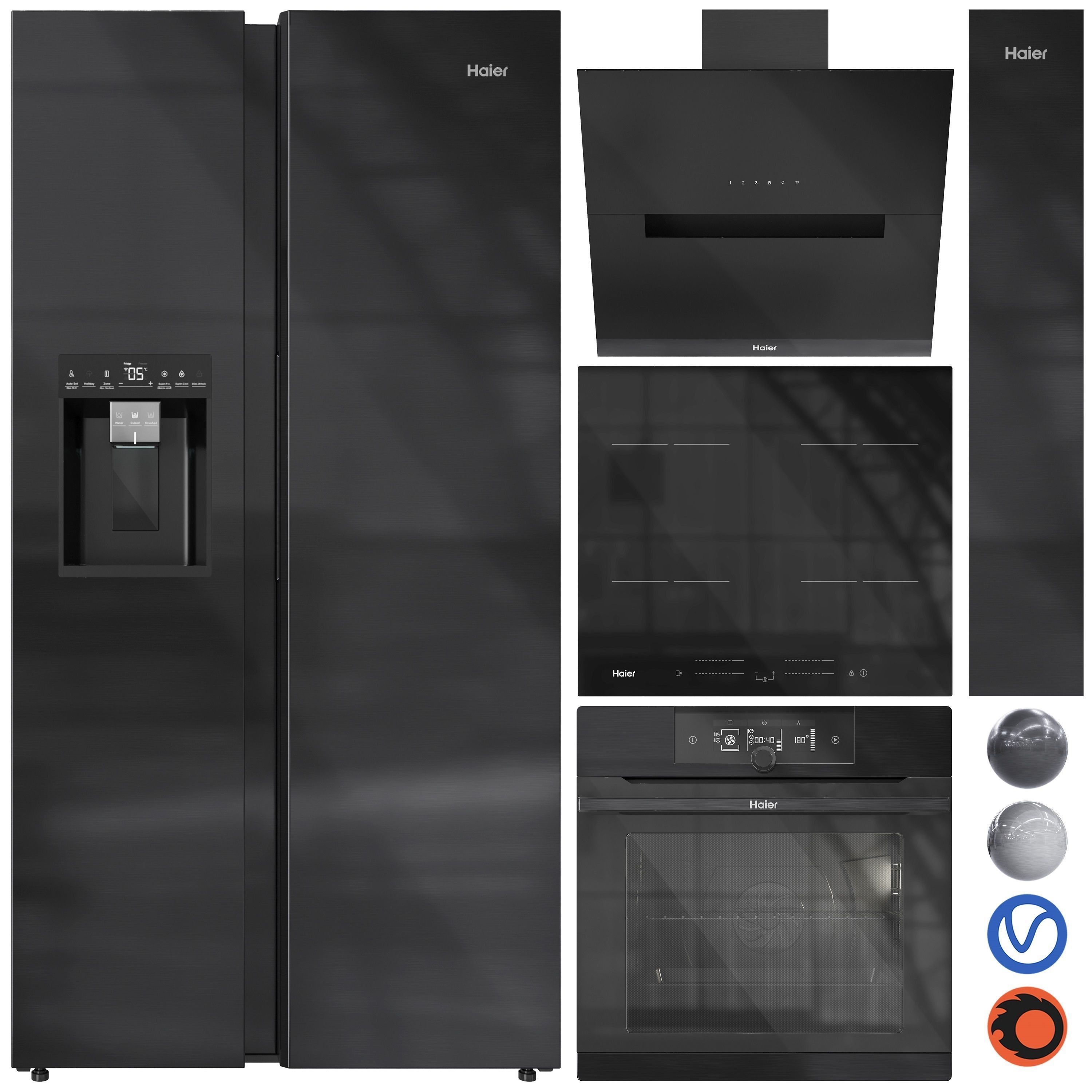 Haier Appliance Collection Set 01 3D model | CGTrader