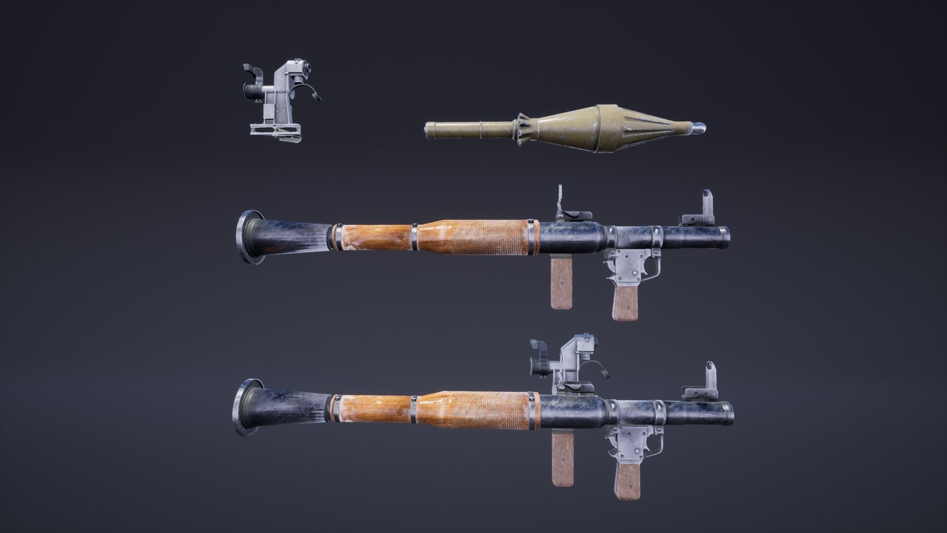 3D model FPS Rocket Launcher Animation VR / AR / low-poly | CGTrader