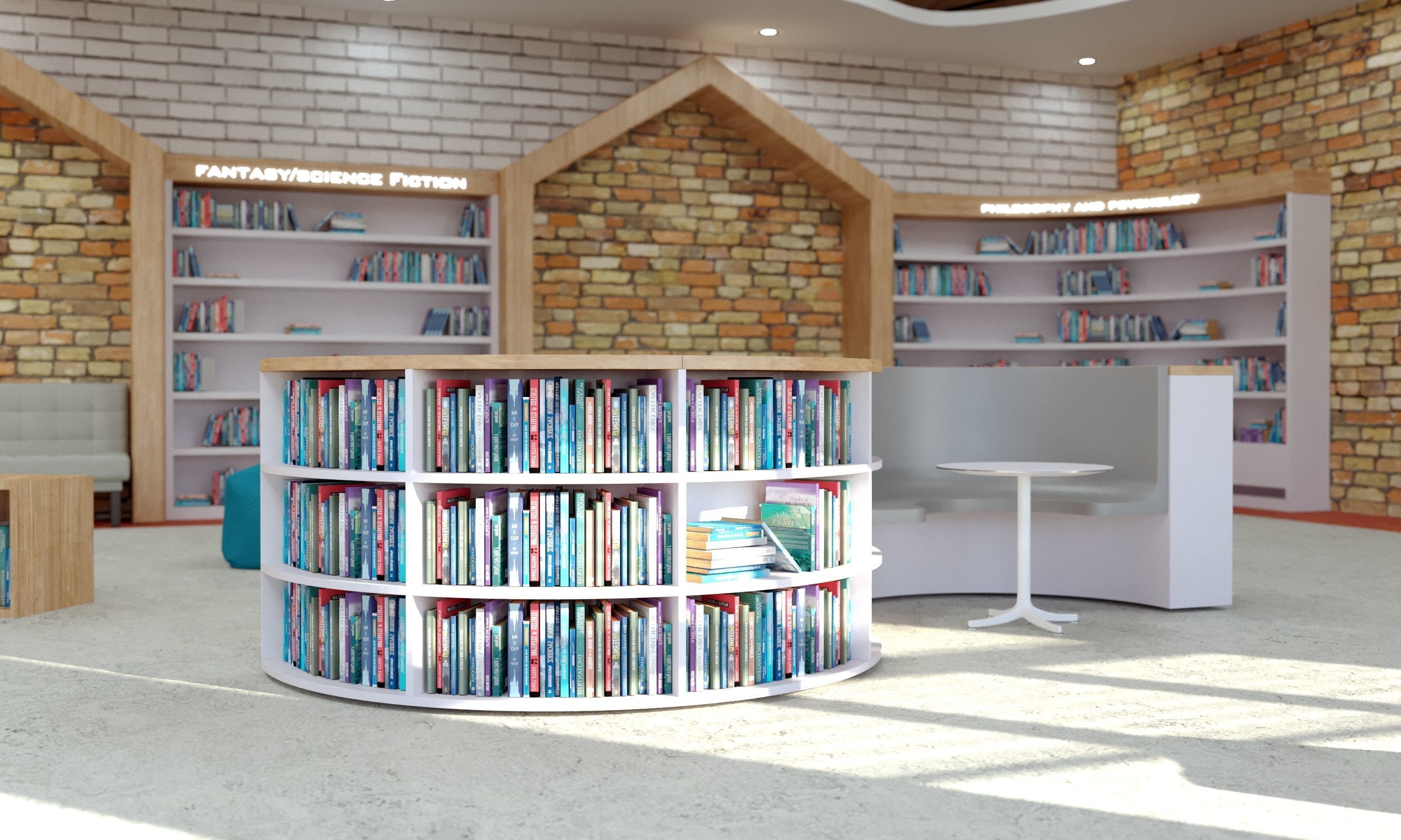 3D model School Library 3D Design VR / AR / low-poly | CGTrader