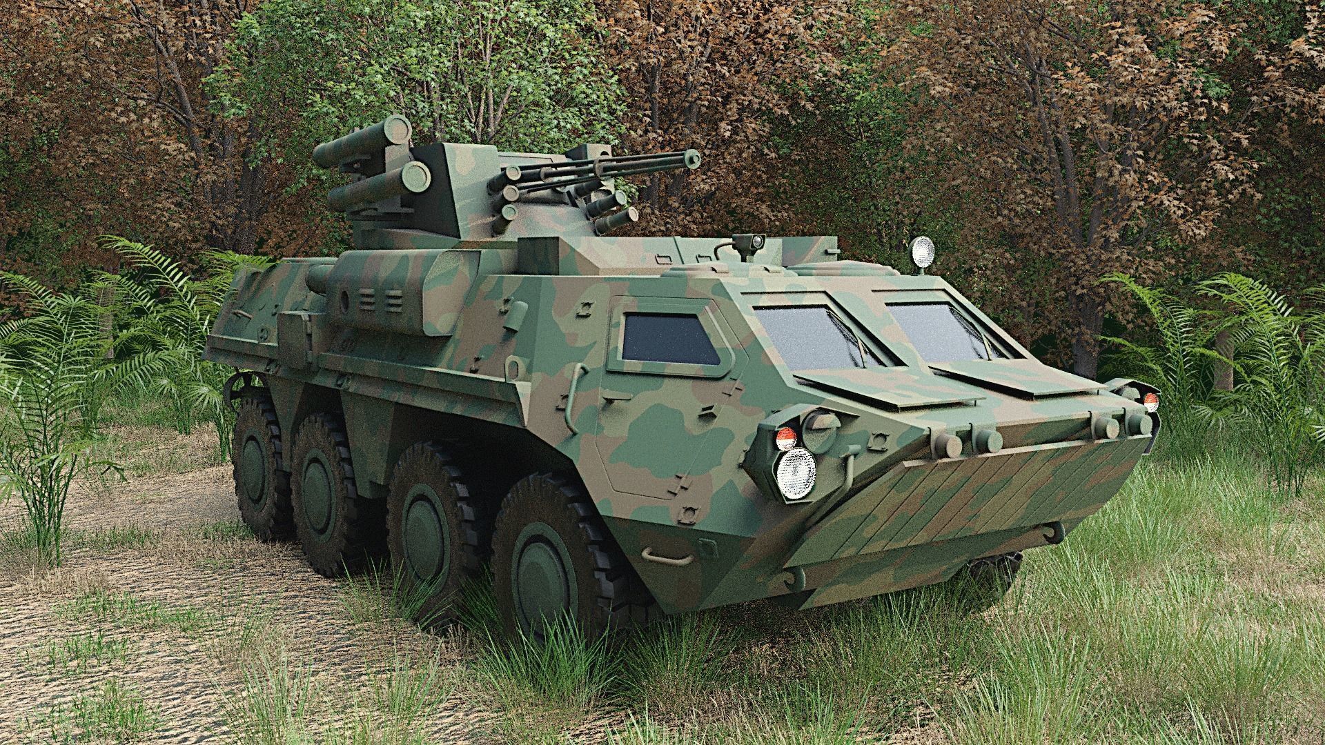 3D model BTR 4E Low poly HQ VR / AR / low-poly | CGTrader