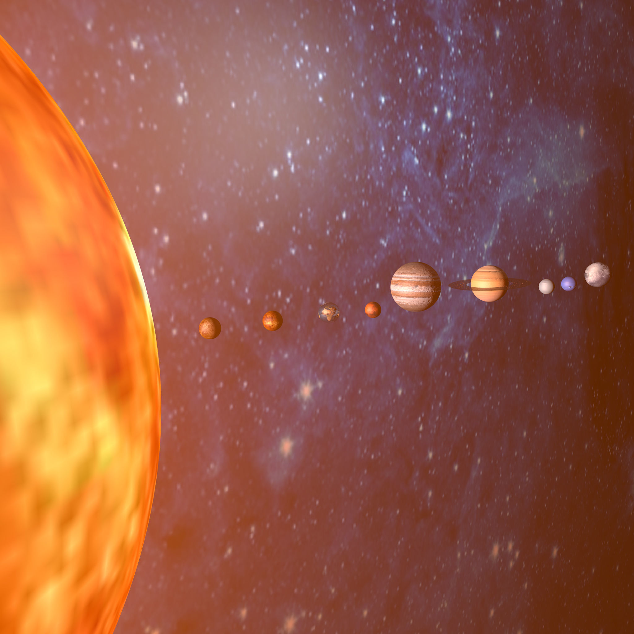 Photorealistic model of the solar system 3D model | CGTrader