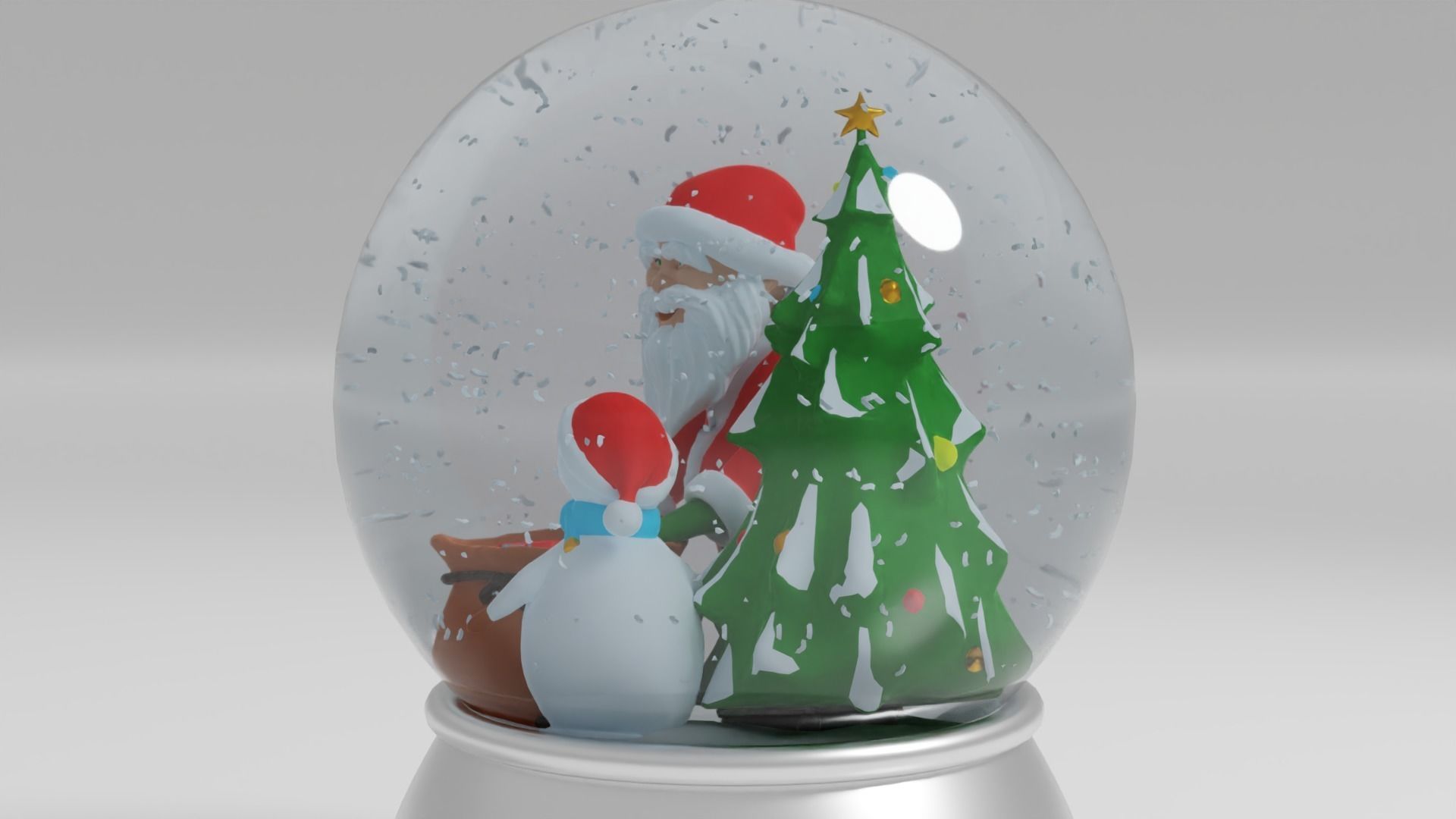 Christmas Snowglobe Blender 3D model 3D model | CGTrader