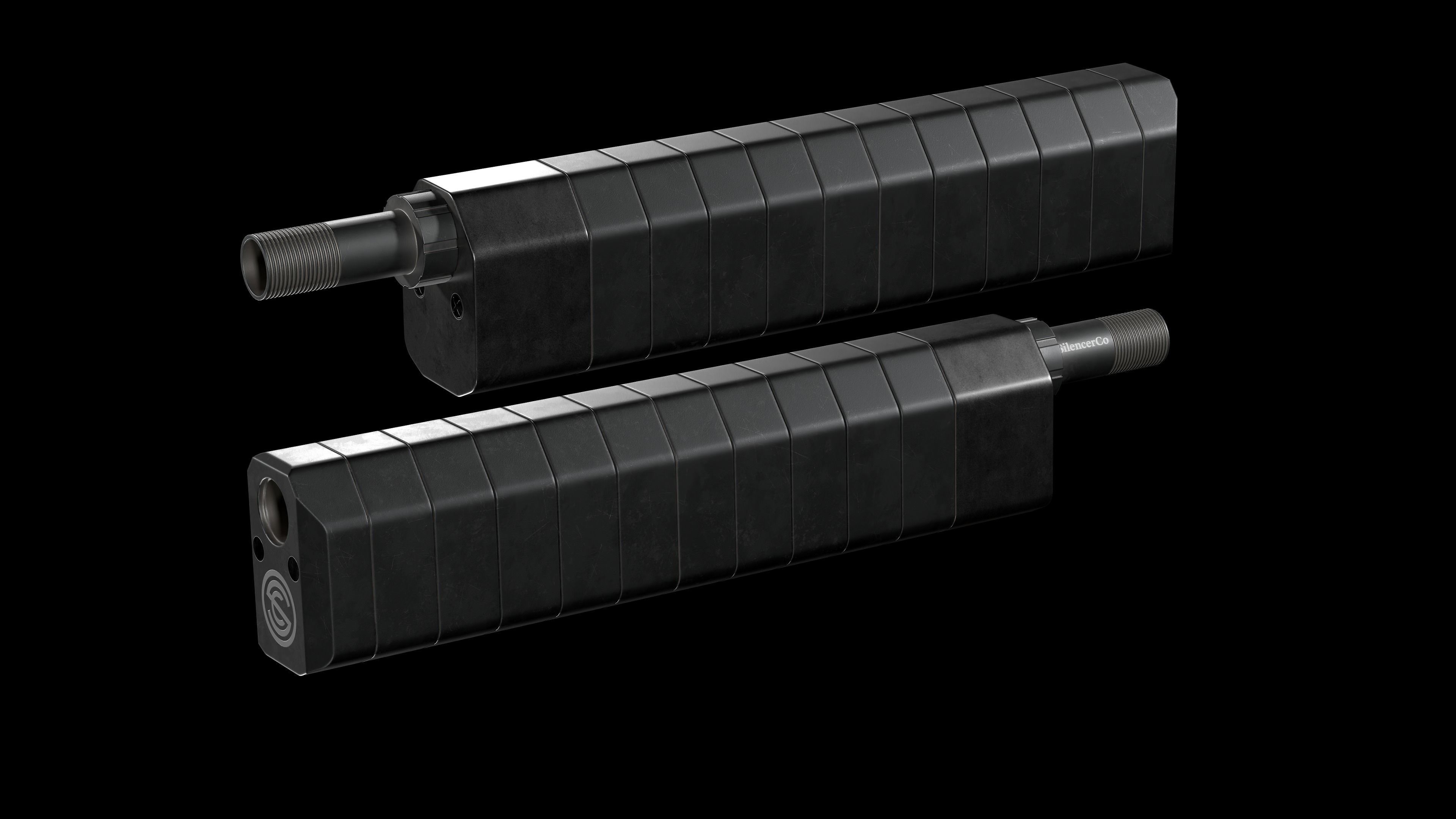 3D model SILENCERCO SALVO 12GA SHOTGUN SUPPRESSOR VR / AR / low-poly ...