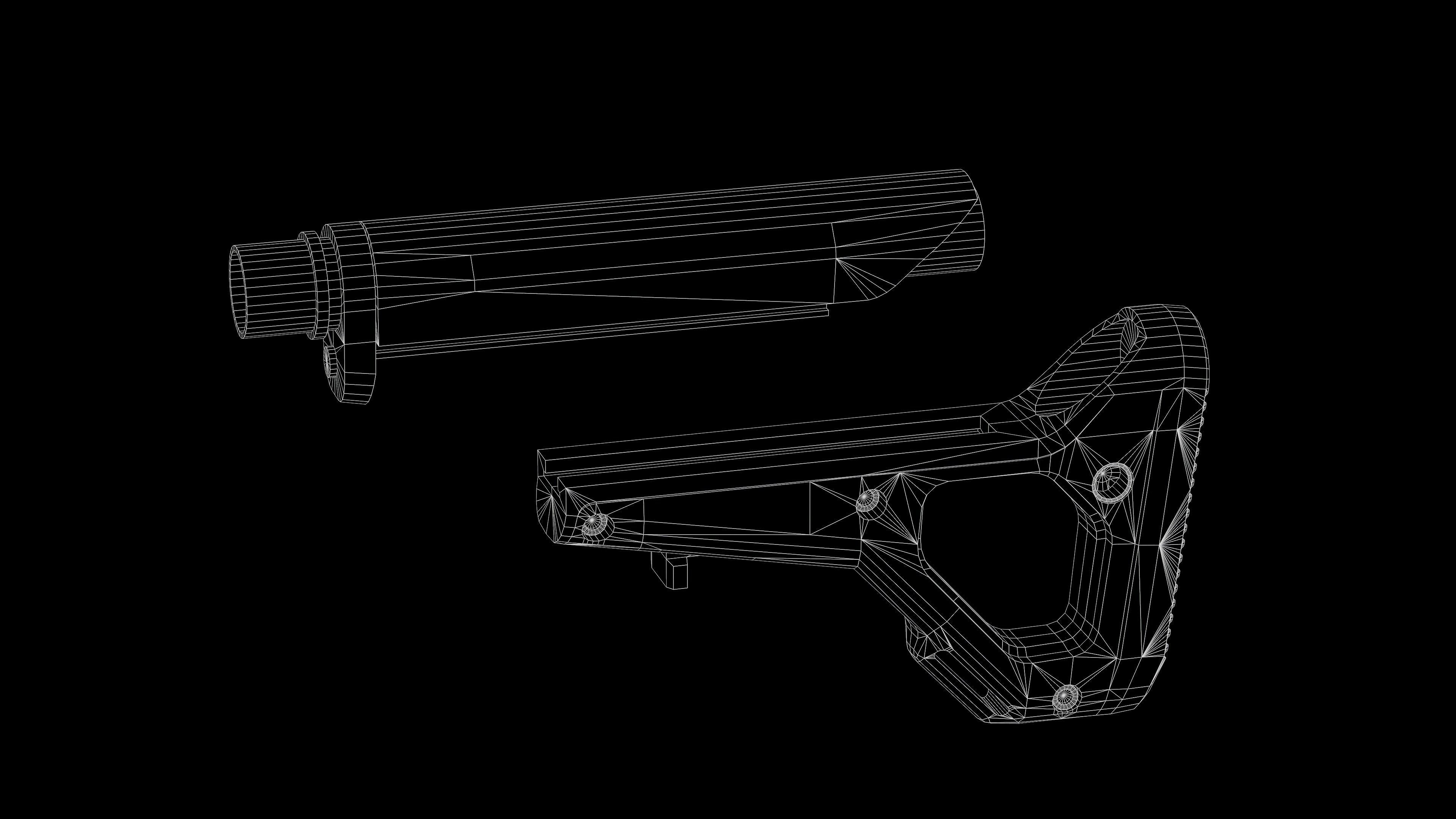 3D model Magpul UBR Gen2 Buttstock VR / AR / low-poly | CGTrader