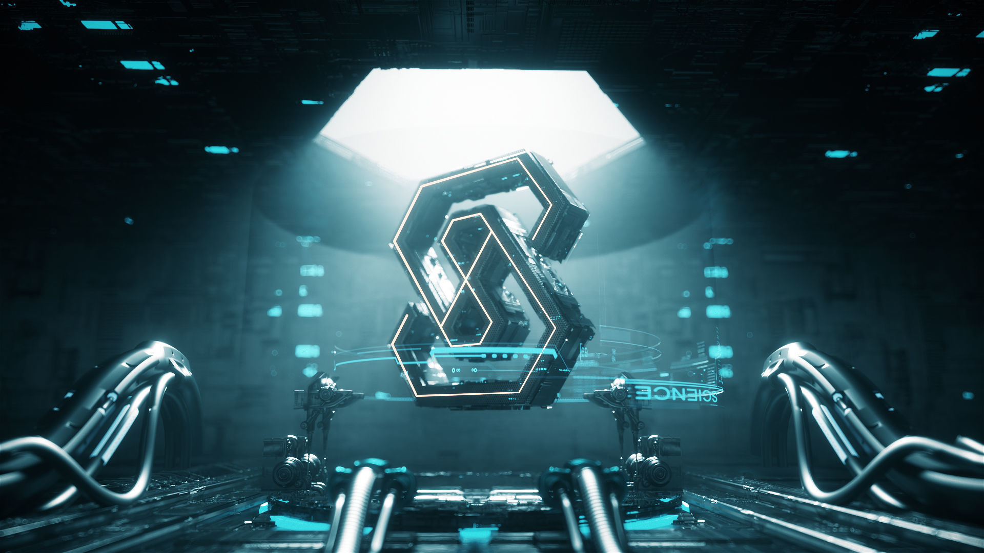 Scifi mechanical LOGO design Spaceship cabin core space 3D model | CGTrader