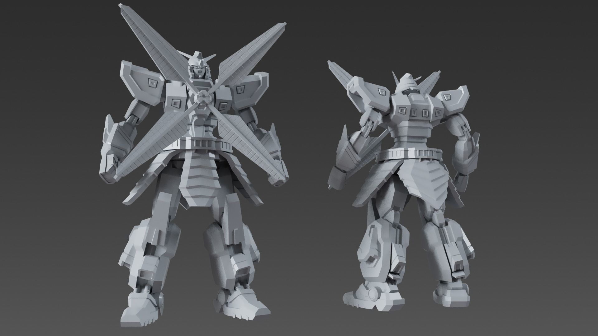 Nether Gundam Redesign 3D model 3D printable | CGTrader