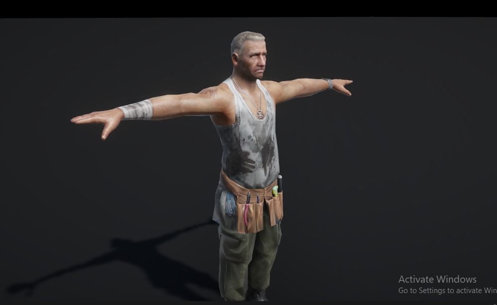 Mechanic Character free VR / AR / low-poly 3D model animated rigged ...
