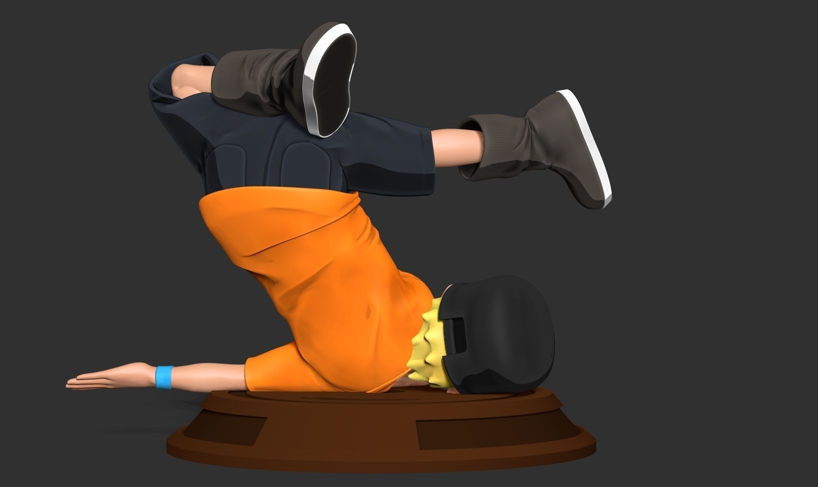 Kid Naruto dances hip-hop 3D model 3D printable | CGTrader