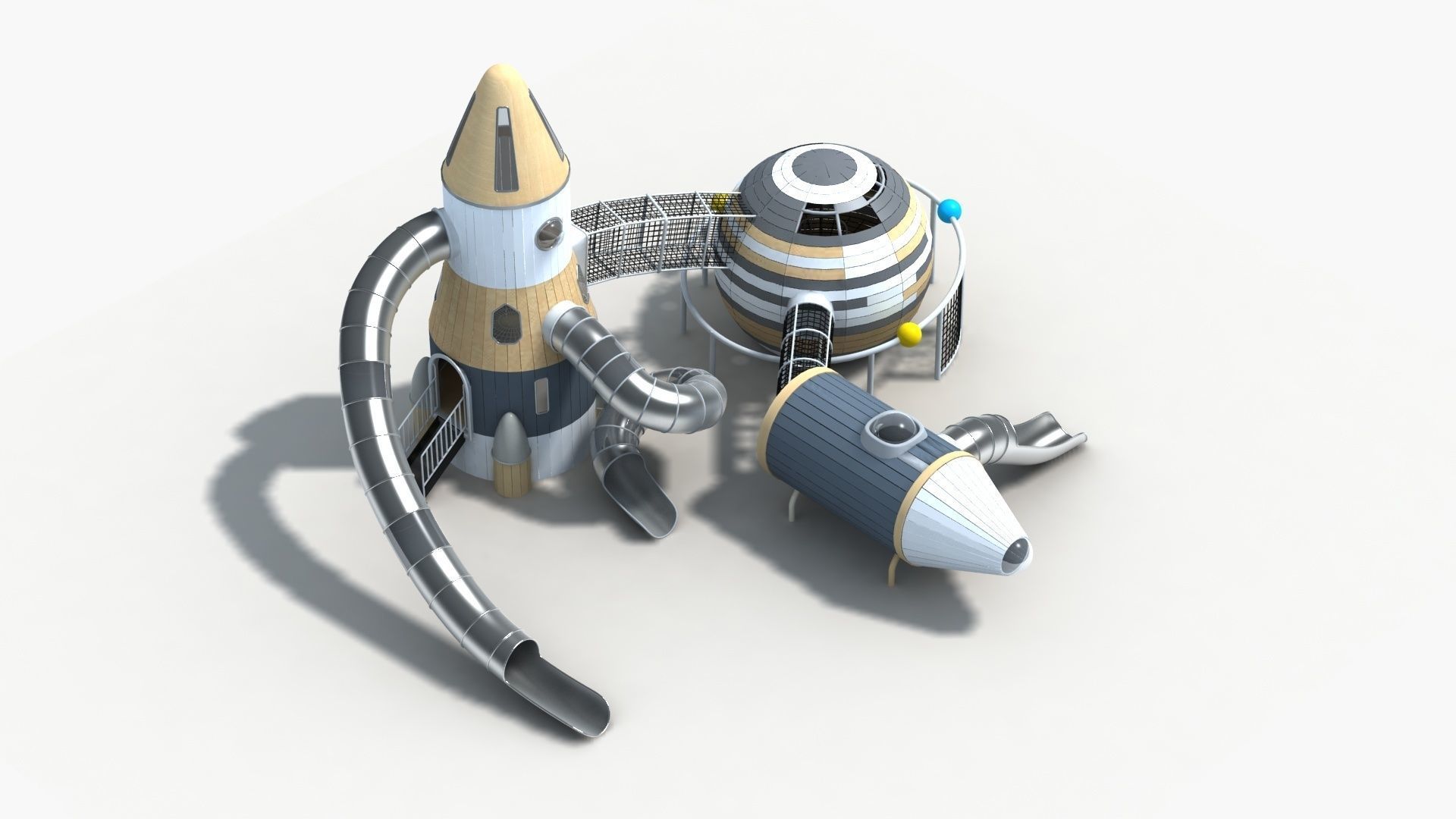 rocket base playground 3D model | CGTrader