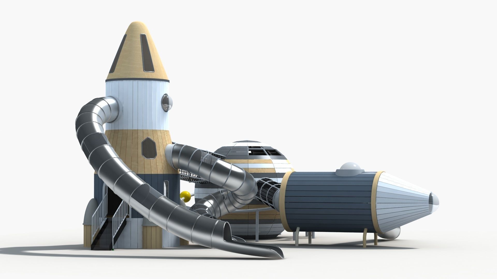 rocket base playground 3D model | CGTrader