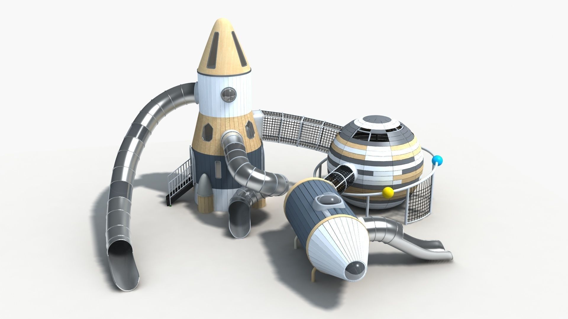 rocket base playground 3D model | CGTrader