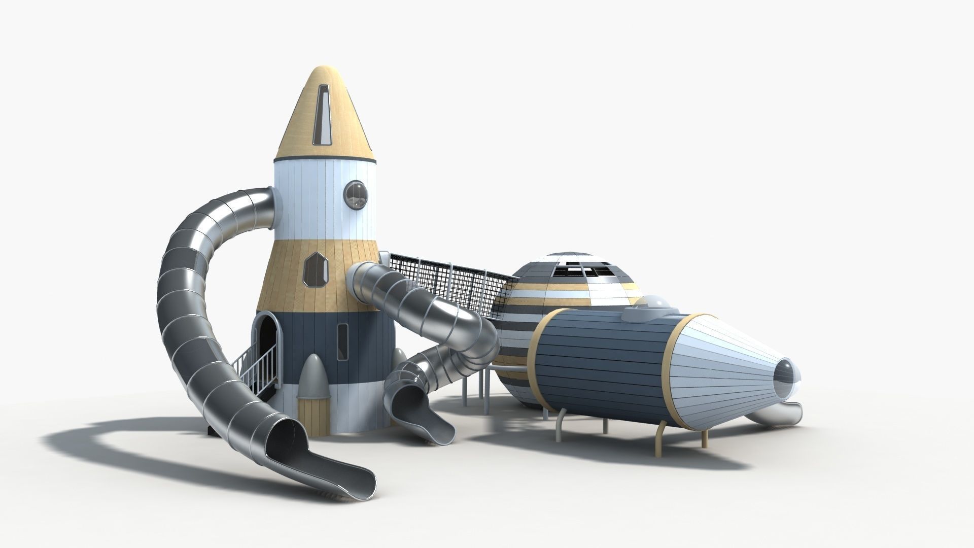 rocket base playground 3D model | CGTrader