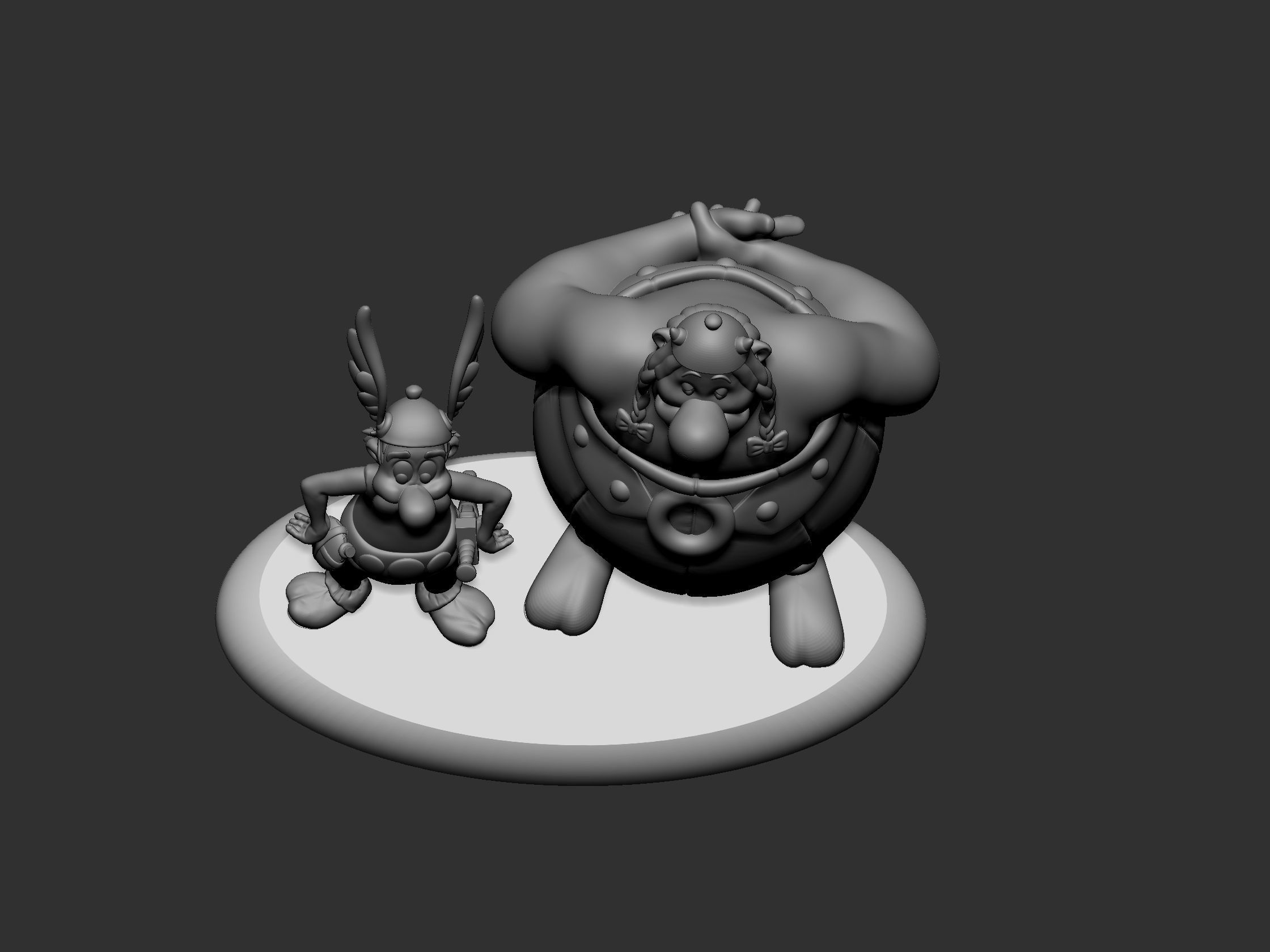 Asterix and Obelix 3D model 3D printable | CGTrader