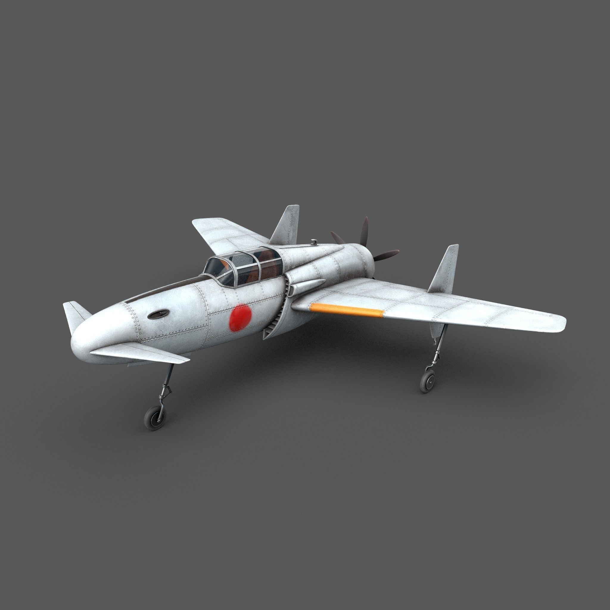 3D model Canard Fighter Airplane Blue VR / AR / low-poly | CGTrader