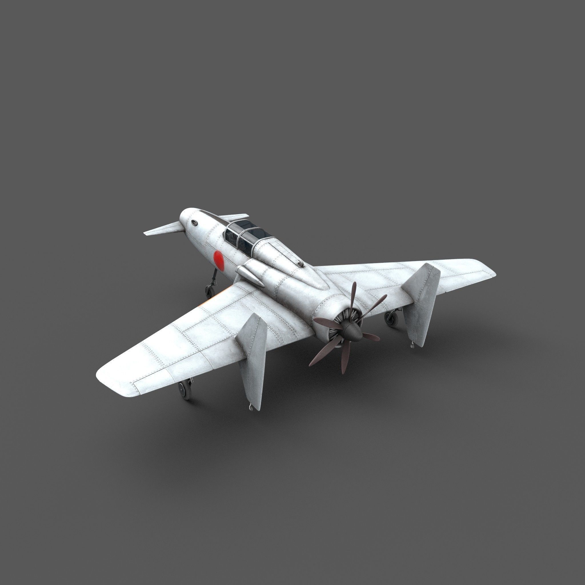 3D model Canard Fighter Airplane Blue VR / AR / low-poly | CGTrader