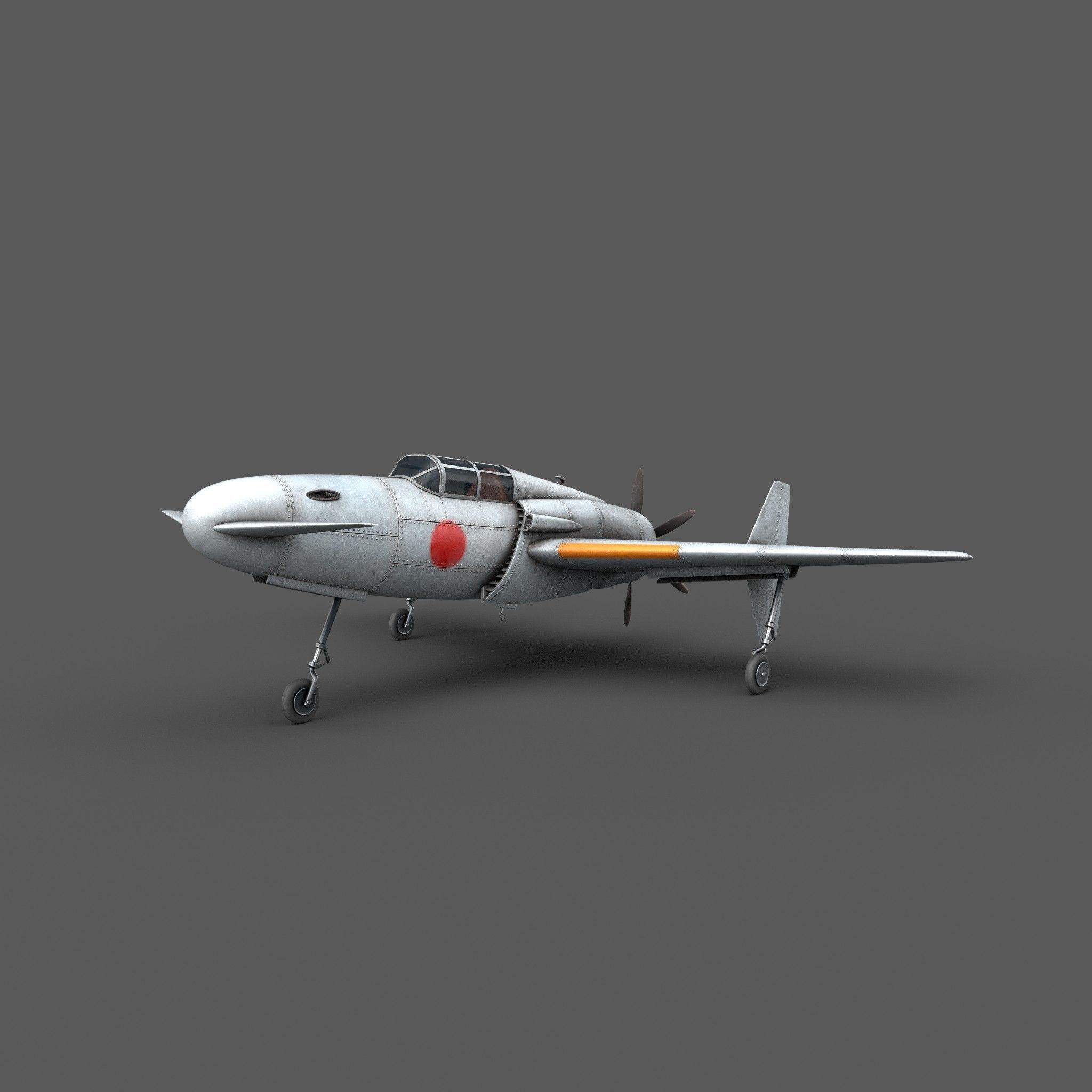 3D model Canard Fighter Airplane Blue VR / AR / low-poly | CGTrader