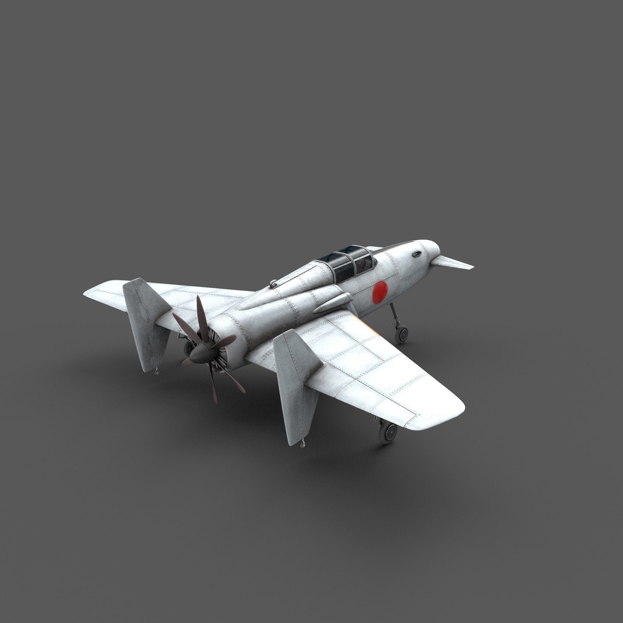 3D model Canard Fighter Airplane Blue VR / AR / low-poly | CGTrader