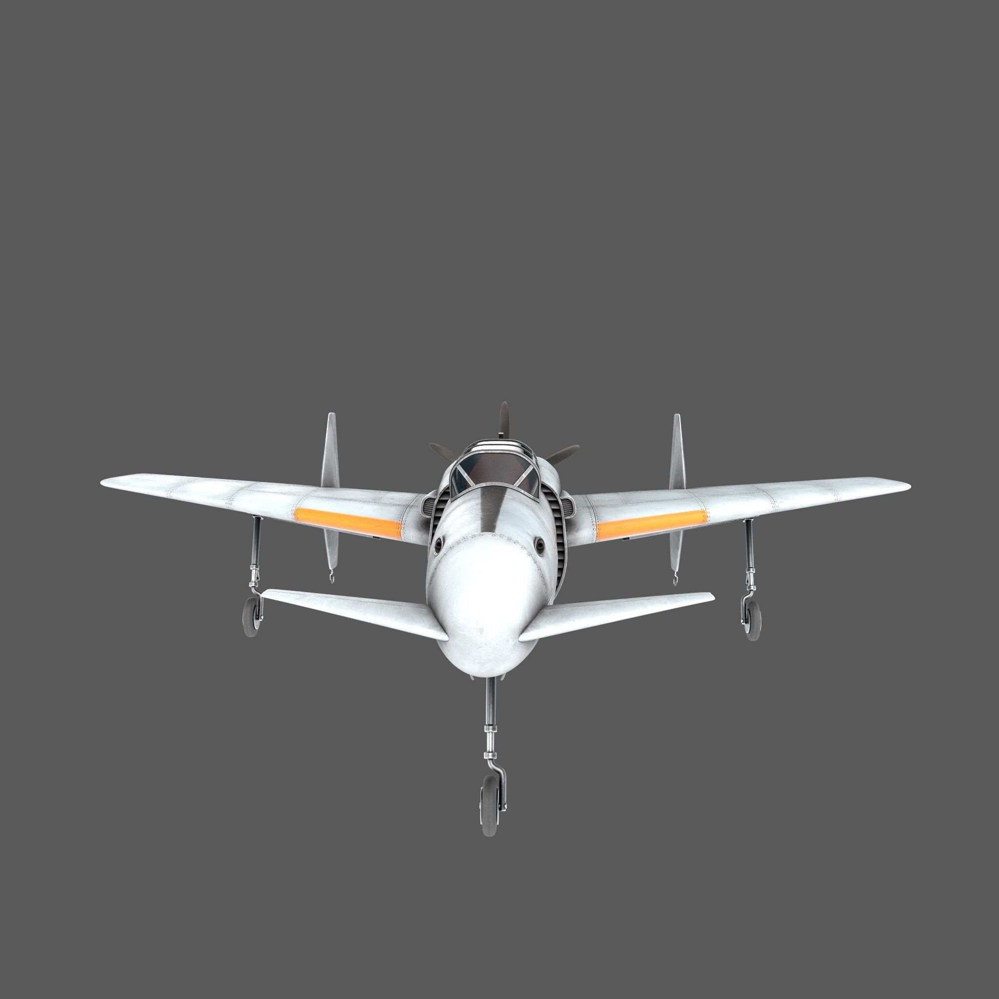 3D model Canard Fighter Airplane Blue VR / AR / low-poly | CGTrader