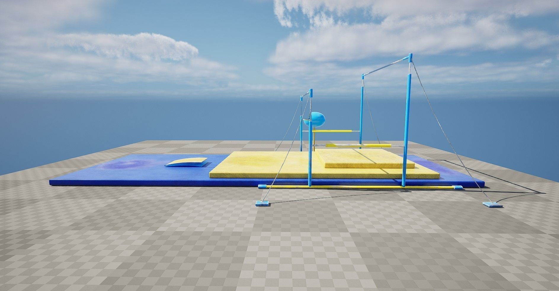 3D model gymnastic horizontal bar VR / AR / low-poly | CGTrader