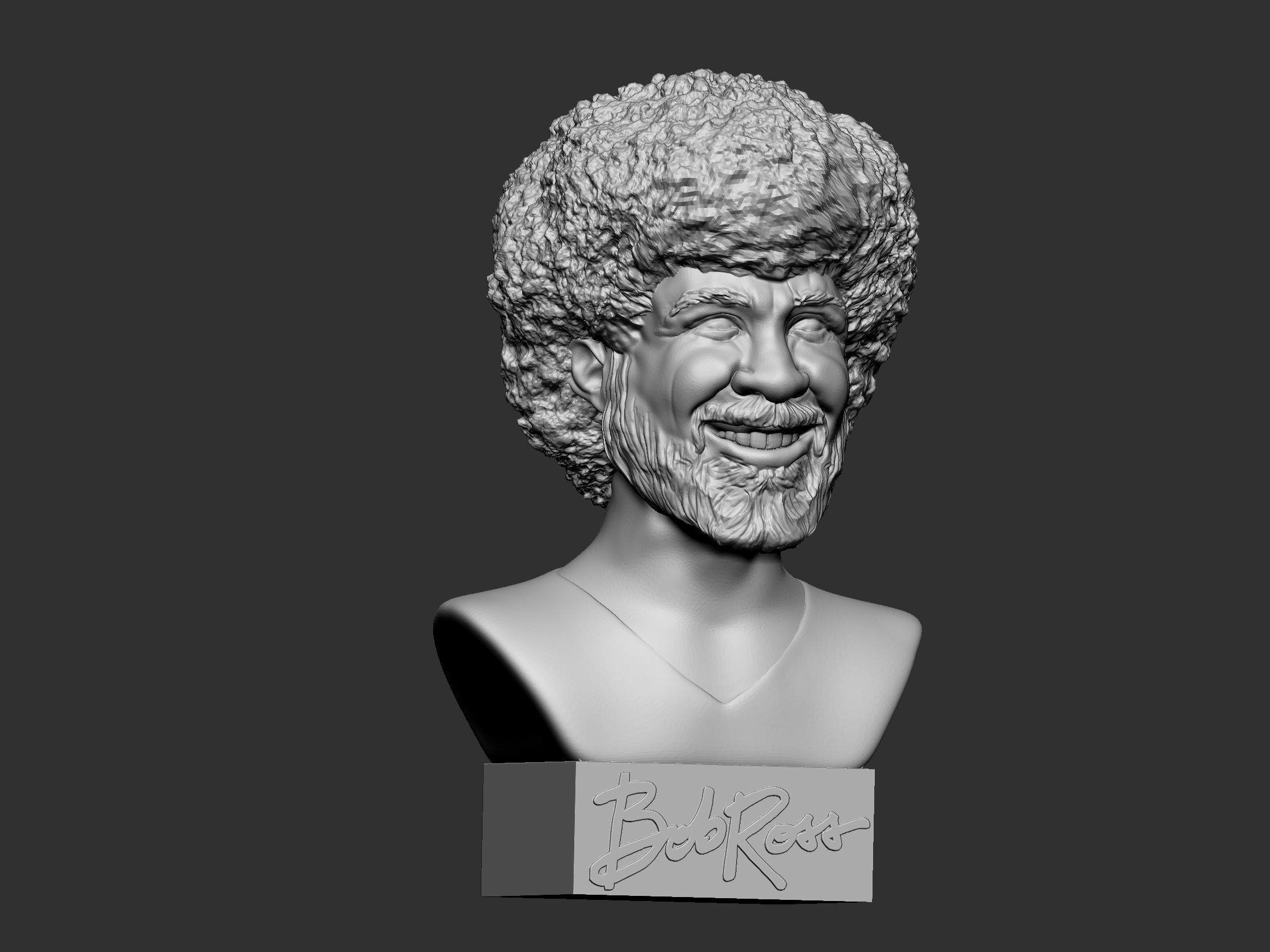 Bob Ross bust 3D model 3D printable | CGTrader