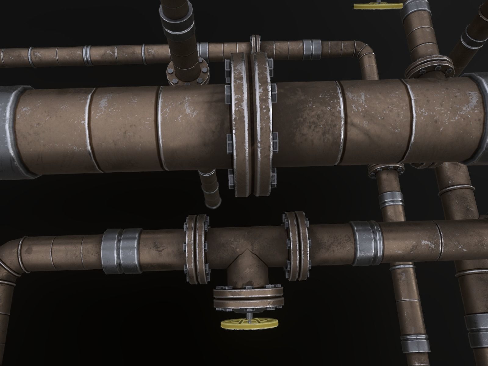 3D model Modular lowpoly pipes pack VR / AR / low-poly | CGTrader