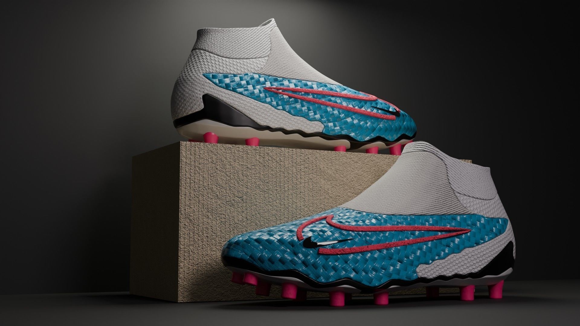 Nike boots blue 3D model | CGTrader