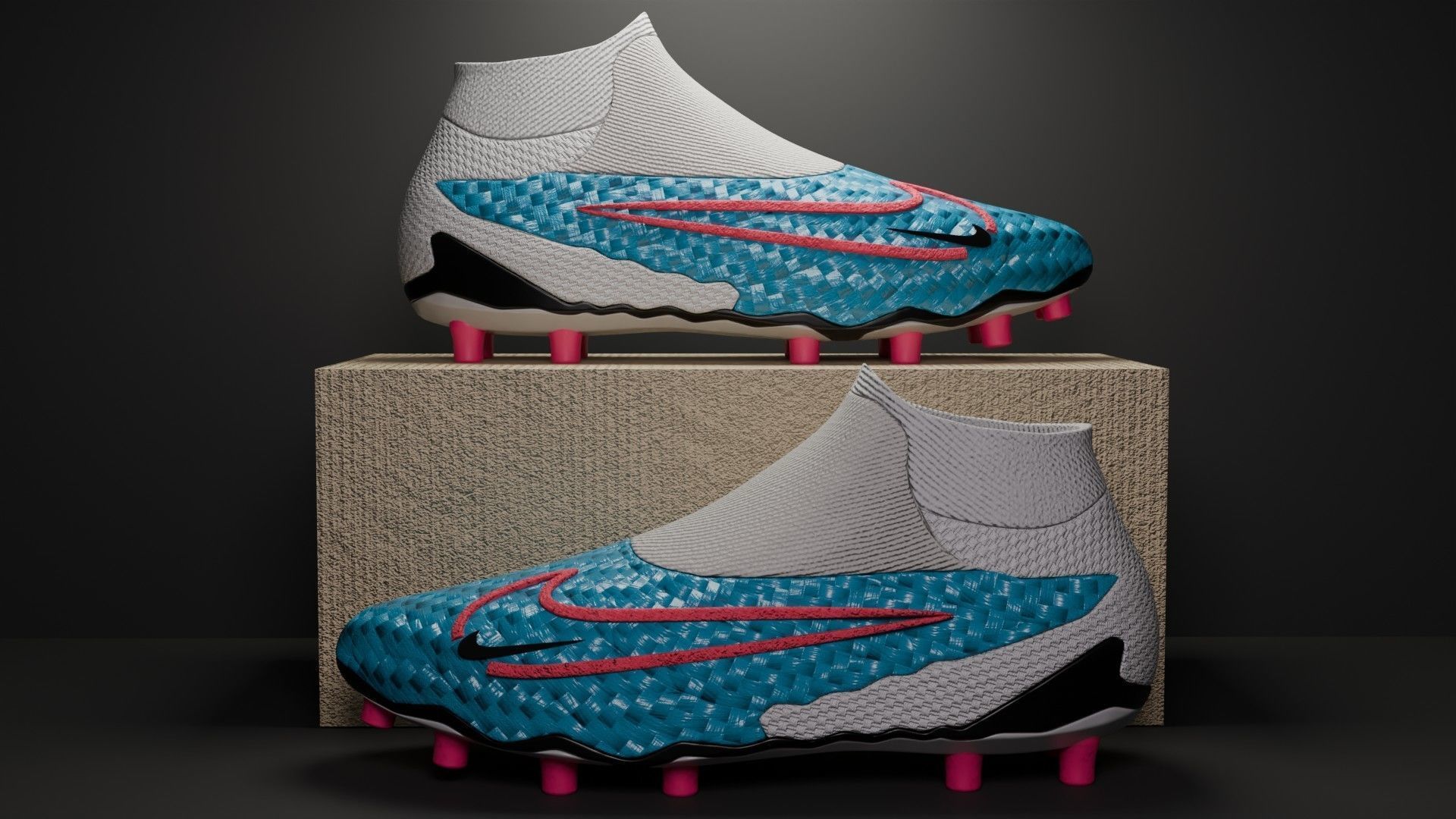 Nike boots blue 3D model | CGTrader