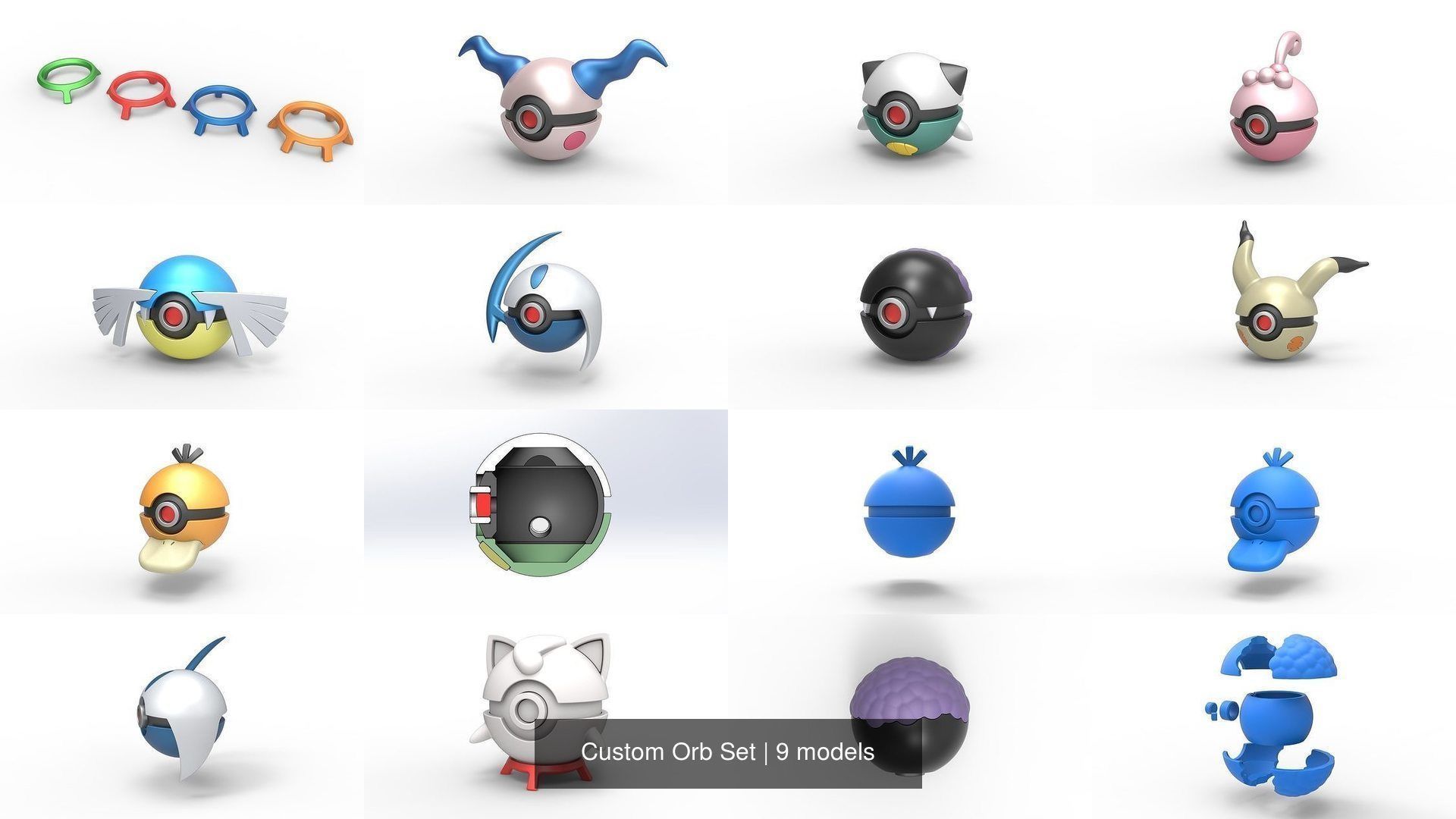 Custom Orb Set 3D Model Collection 3D printable | CGTrader