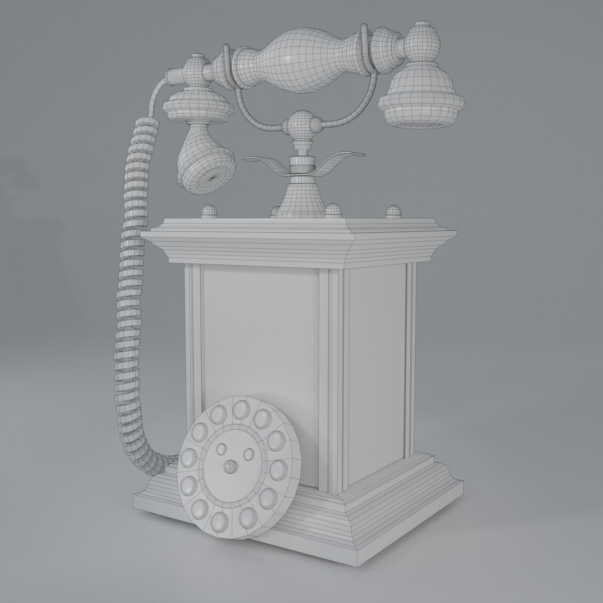 3D model Low poly Old Antique Phone VR / AR / low-poly | CGTrader