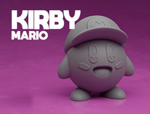 Kirby Mario 3D model 3D printable | CGTrader
