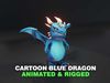 3D model Cartoon Blue Dragon Animated 3D Model VR / AR / low-poly ...