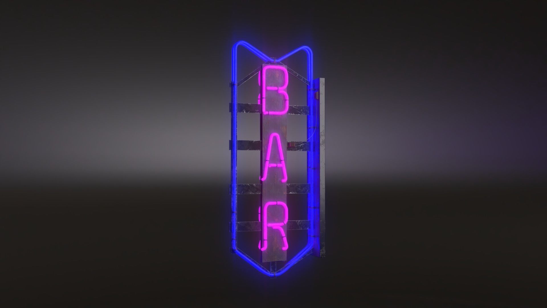 3D model Neon bar sign large VR / AR / low-poly | CGTrader