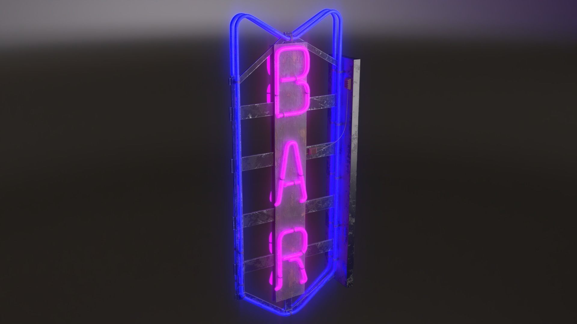 3D model Neon bar sign large VR / AR / low-poly | CGTrader