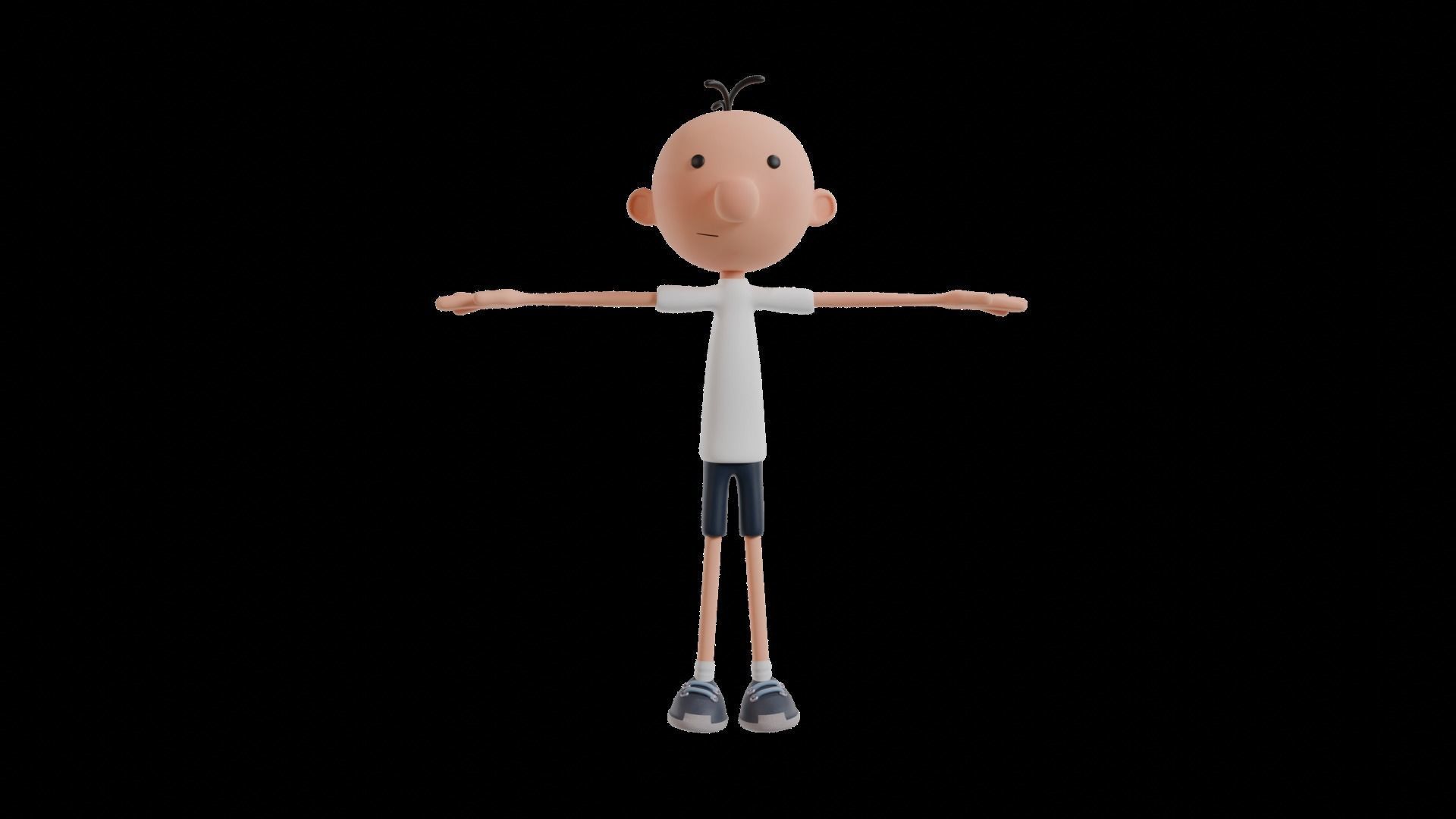 GREG HEFFLEY FROM THE DIARY OF THE WIMPY KID 3D model animated rigged ...