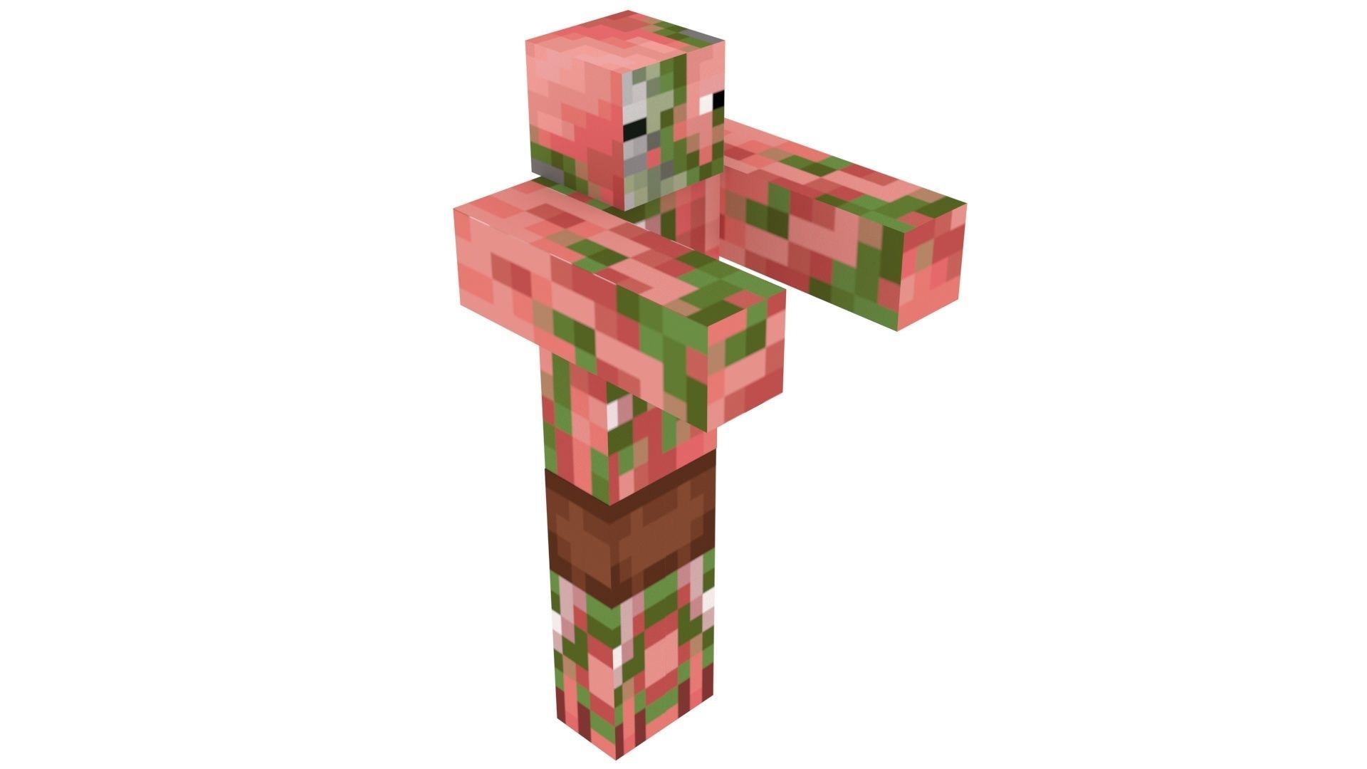 3D model Minecraft Zombie Pigman VR / AR / low-poly | CGTrader