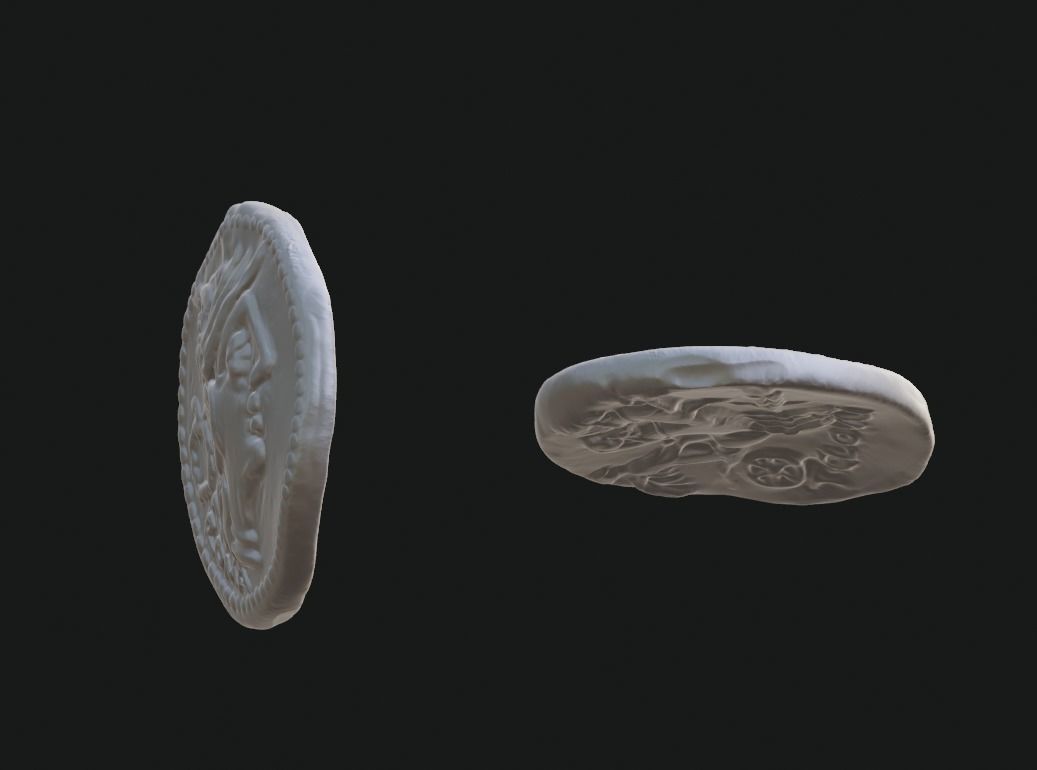 Roma and Victory Silver Denarius Greek Coin 3D model 3D printable ...