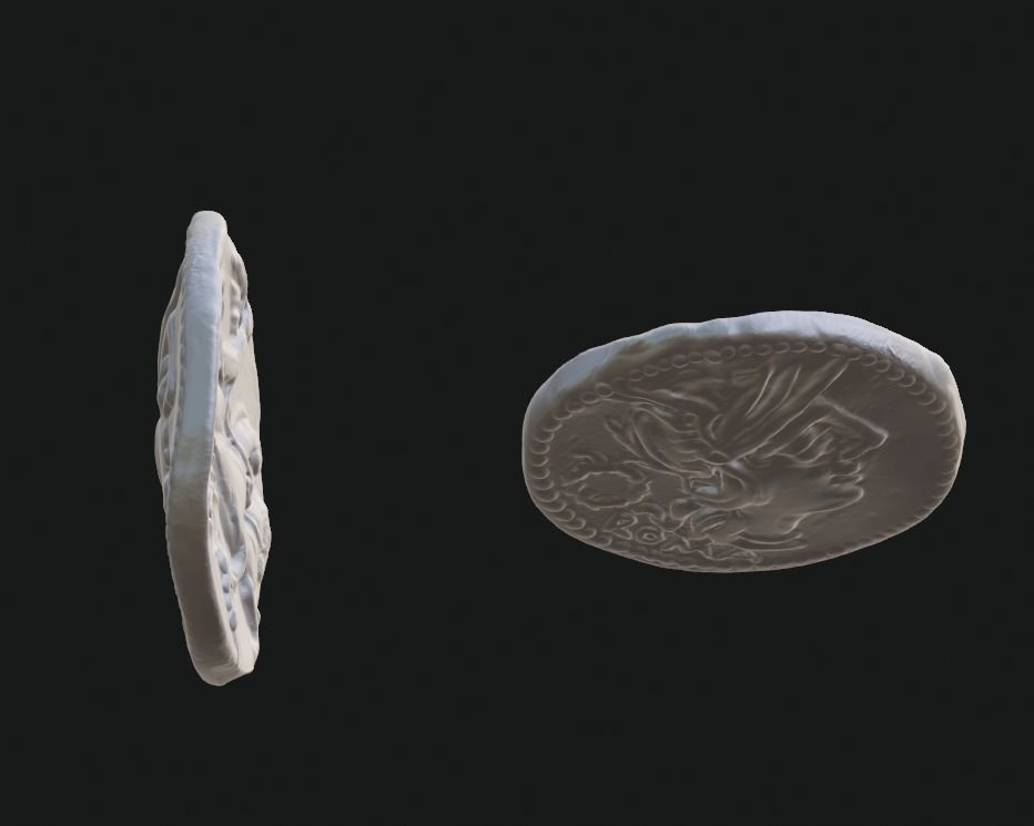Roma and Victory Silver Denarius Greek Coin 3D model 3D printable ...
