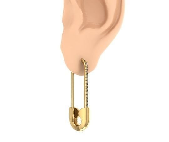 Pin earrings N01633 3D model 3D printable | CGTrader