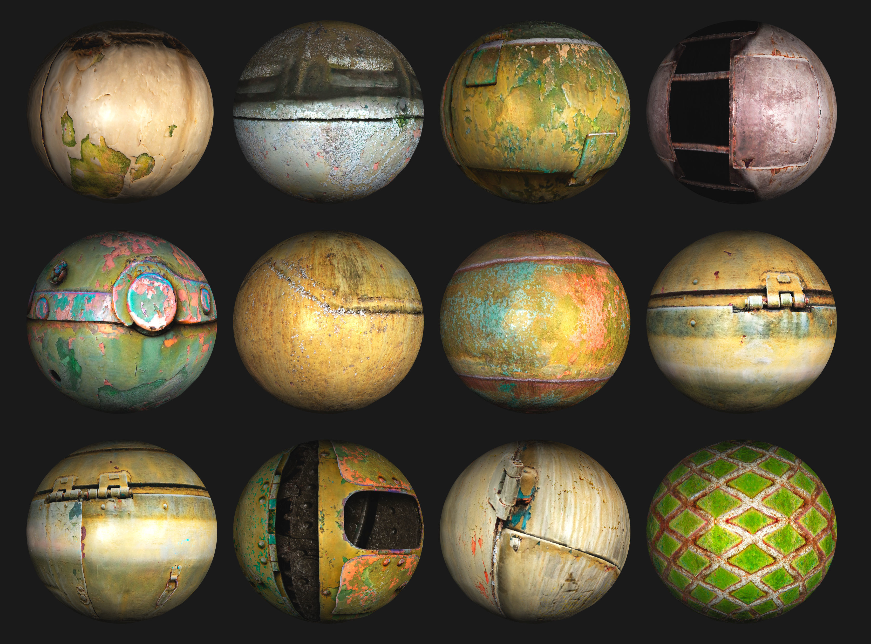 30 worn out rusty vehicle armor PBR photo seamless 4k textures Texture ...
