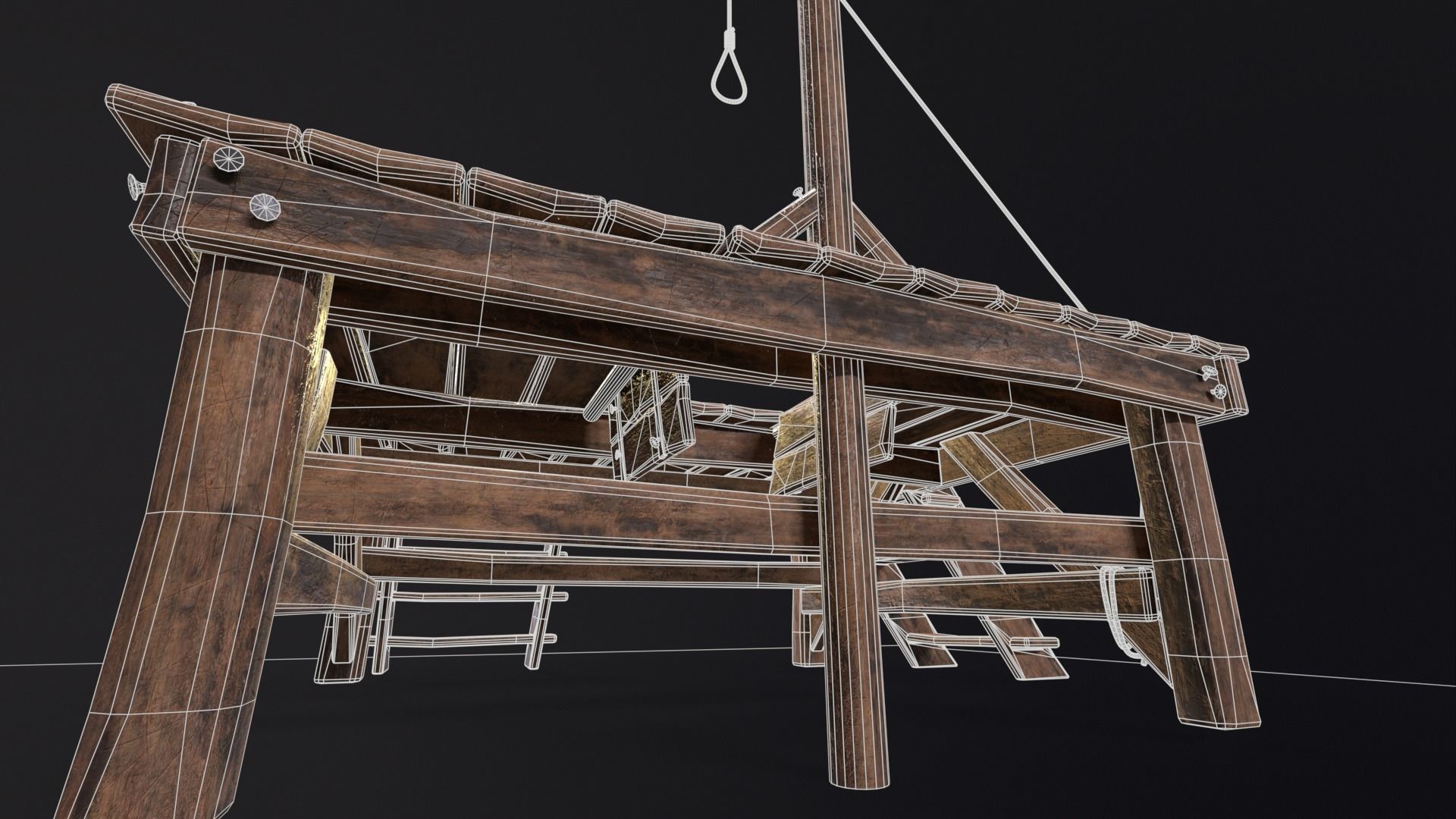 3D model Gallow And Execution Platform VR / AR / low-poly | CGTrader