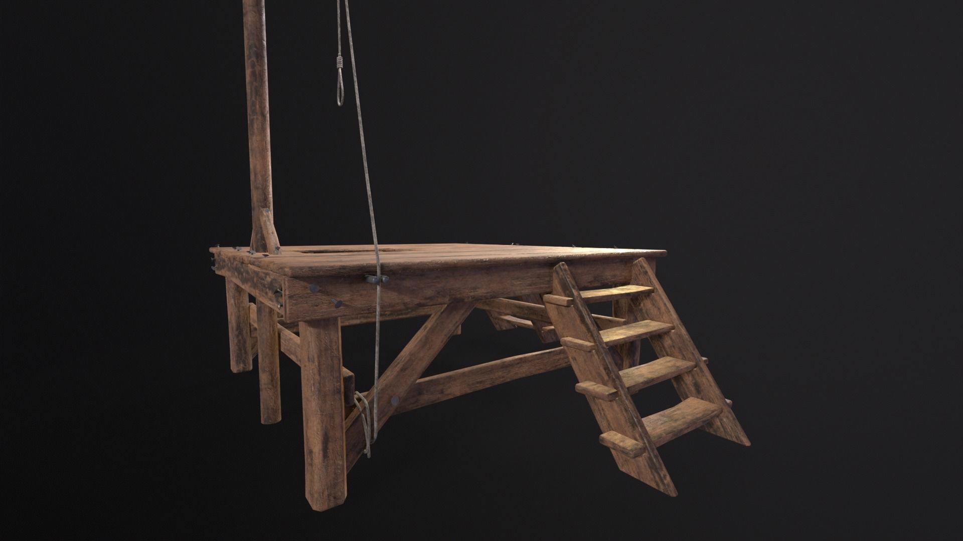 3D model Gallow And Execution Platform VR / AR / low-poly | CGTrader