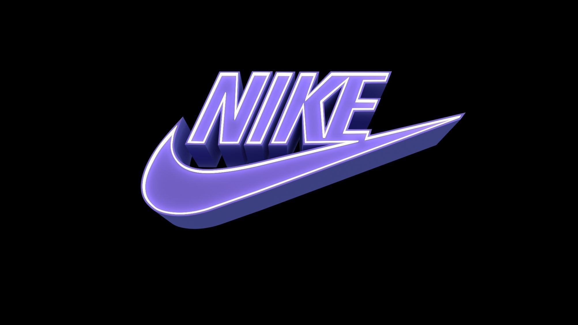 Nike Glowing advertisement 3D model | CGTrader