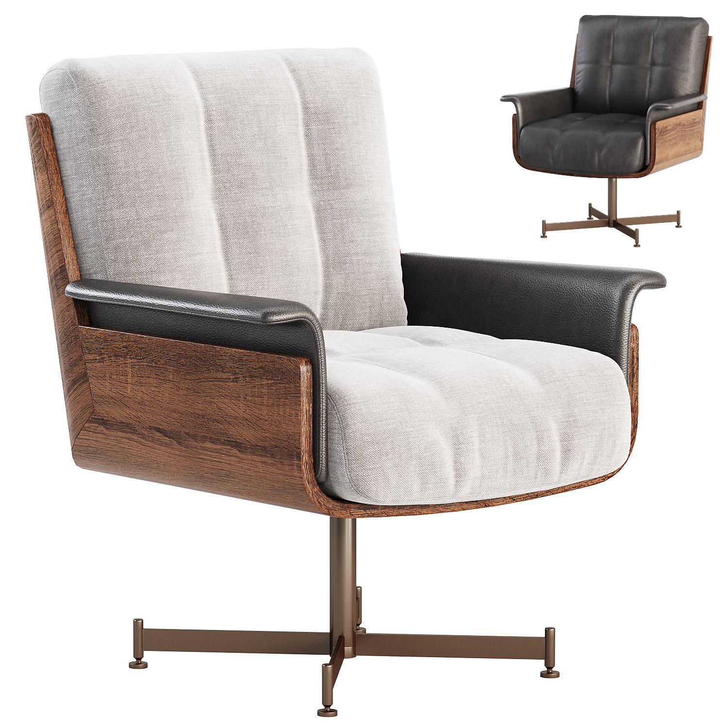 3D model Office chair Minotti Daiki Studio VR / AR / low-poly | CGTrader