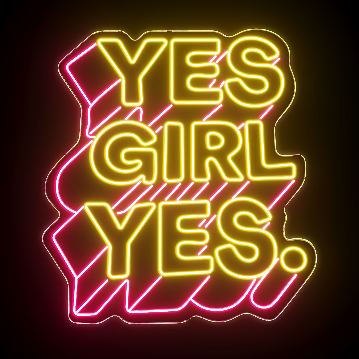 Yes Girl Yes Neon Sign 3D model | CGTrader