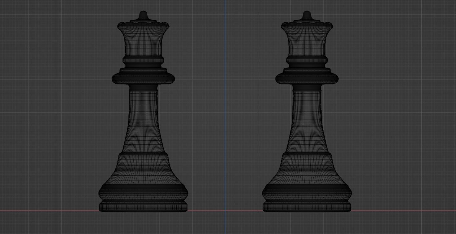 Queen Frosted Glass Chess Pieces 3D model | CGTrader