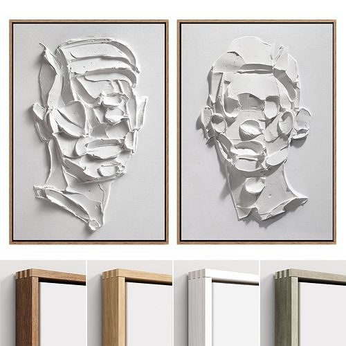 3D model Plaster Two Frame 28 VR / AR / low-poly | CGTrader