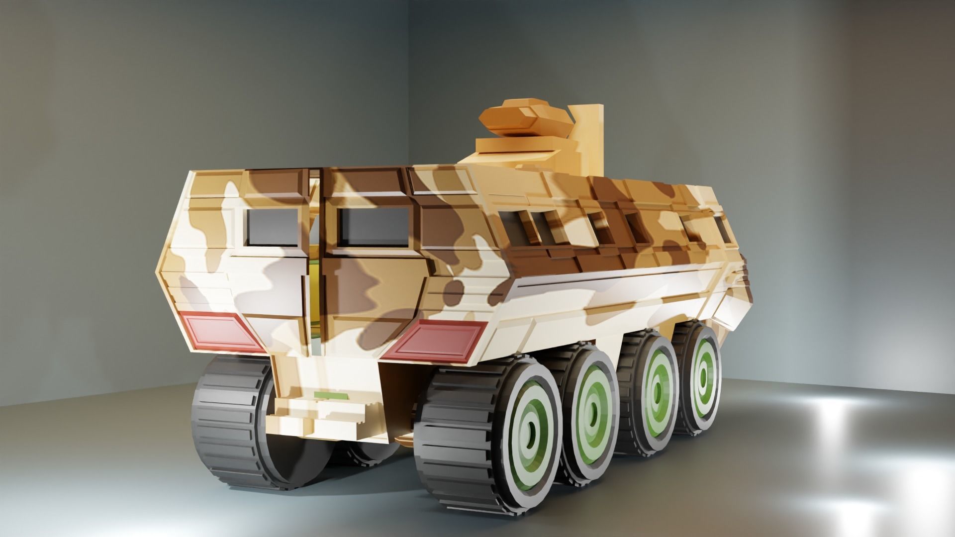 3D model Lazar MRAP Mine Resistant Ambush Protected Armored Vehicle VR / AR / low-poly | CGTrader
