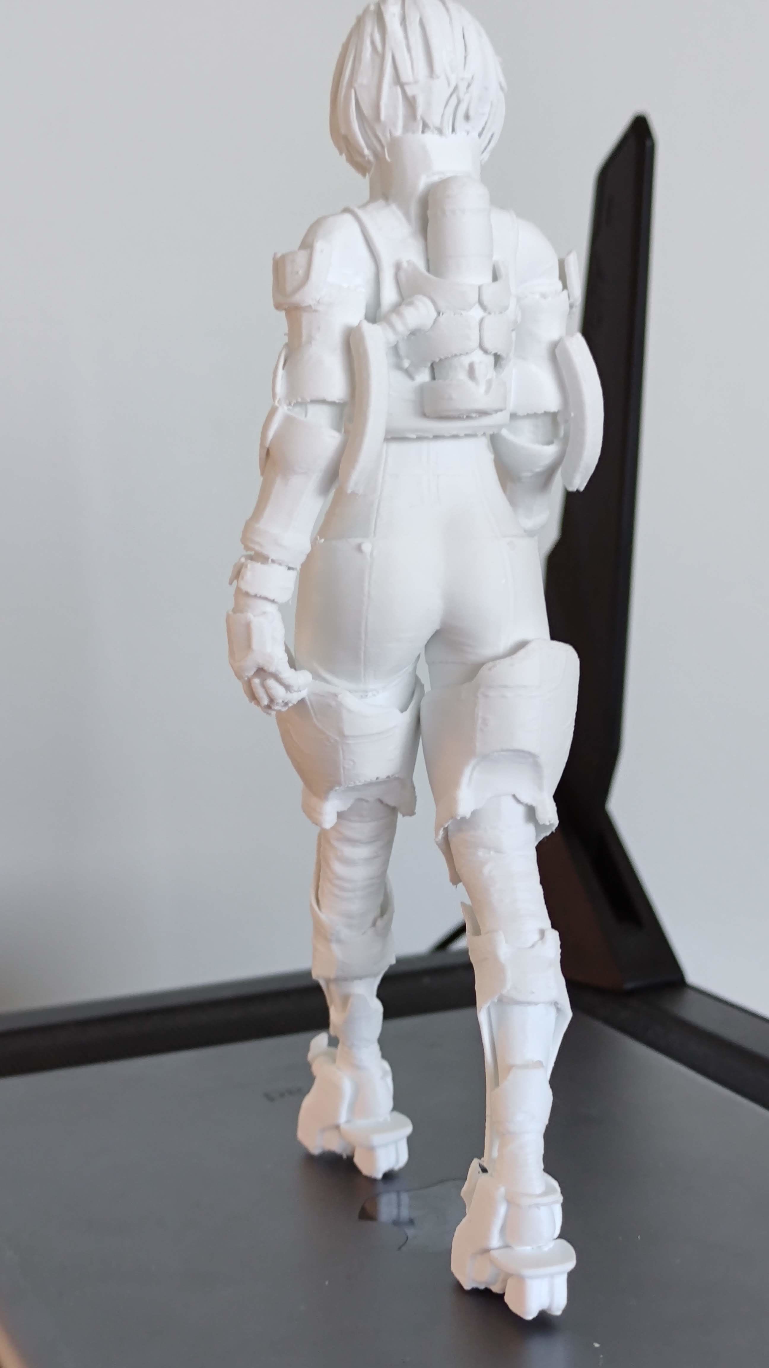 Armored 2B figure in walking pose free 3D model 3D printable | CGTrader