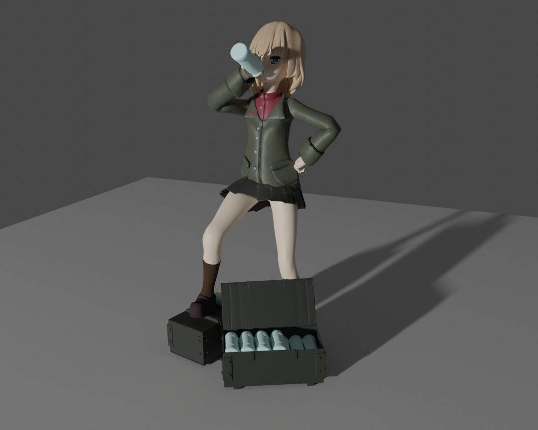Katyusha 3D print model girls und panzer free 3D model 3D printable ...